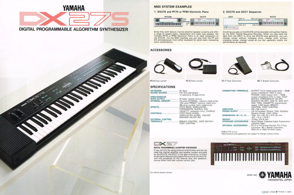 Yamaha DX27S Synthesizer (1986) | Wolf Review