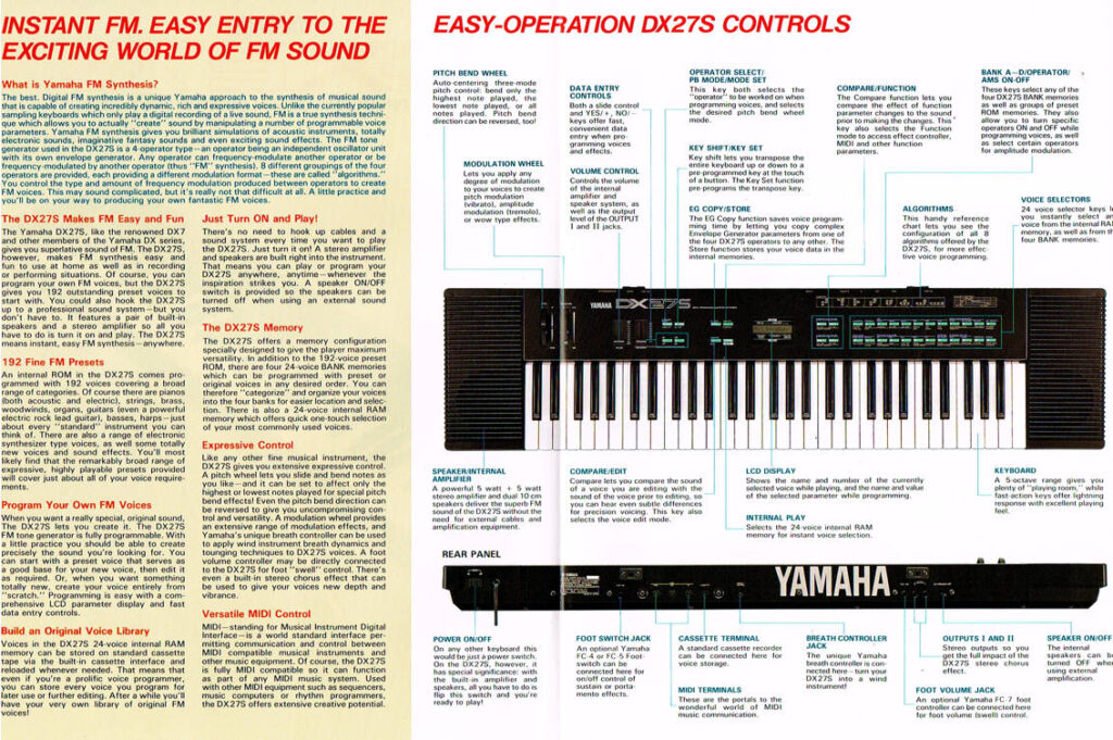 Yamaha DX27S Synthesizer (1986) | Wolf Review